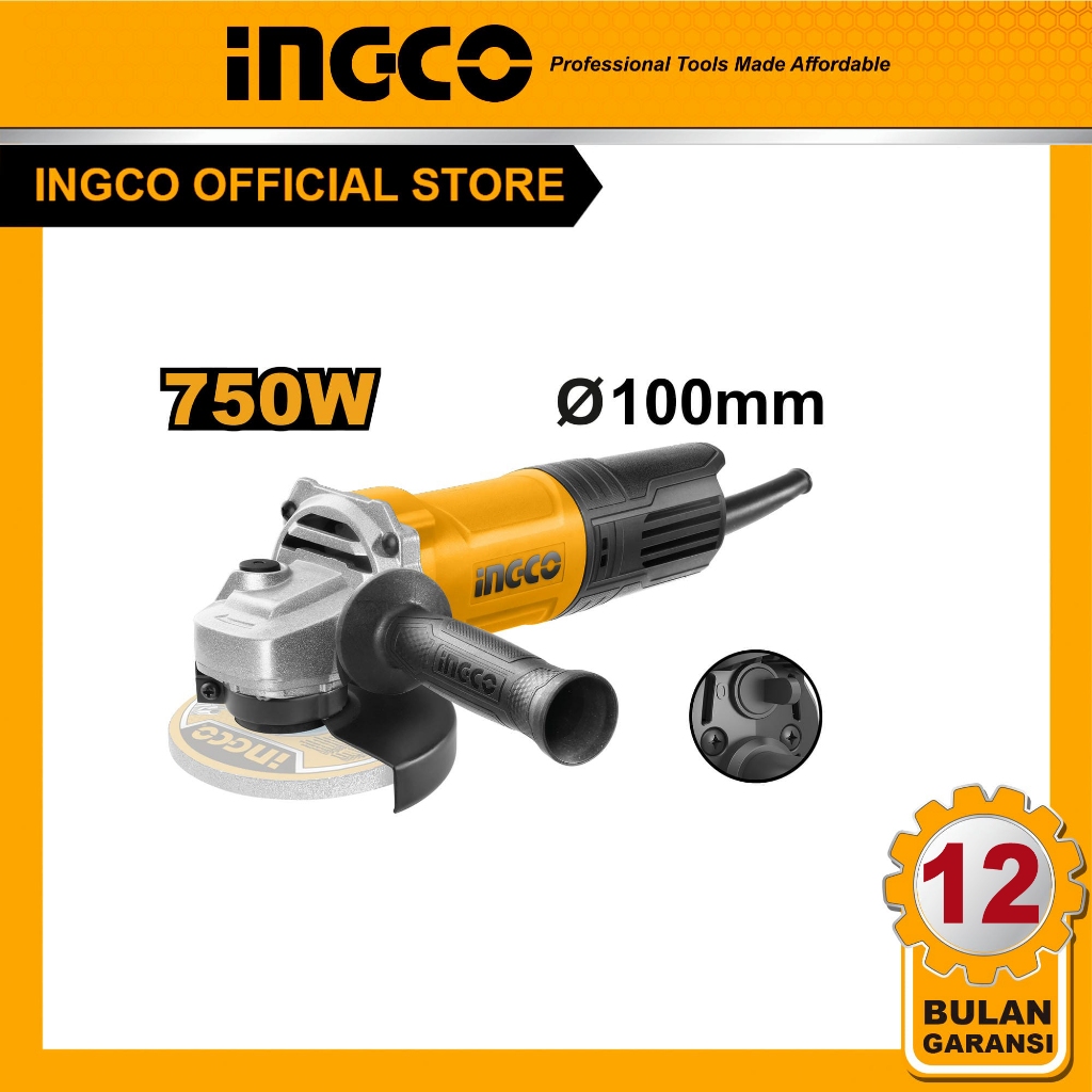 Jual (INGCO) - AG750180CG GERINDA GRENDA 750 WATT 4" INGCO AG 750180CG ...