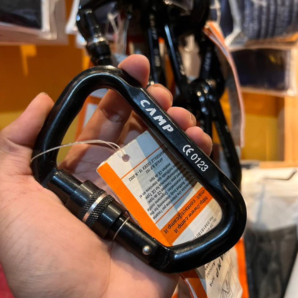 Jual Carabiner camp delta screw black original Safety Rope Acces Rescue ...