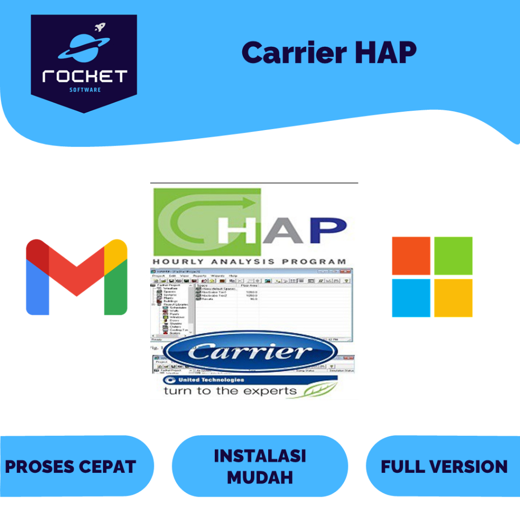 Jual Carrier HAP Full Version Aplikasi Building Load Calculation Energy ...