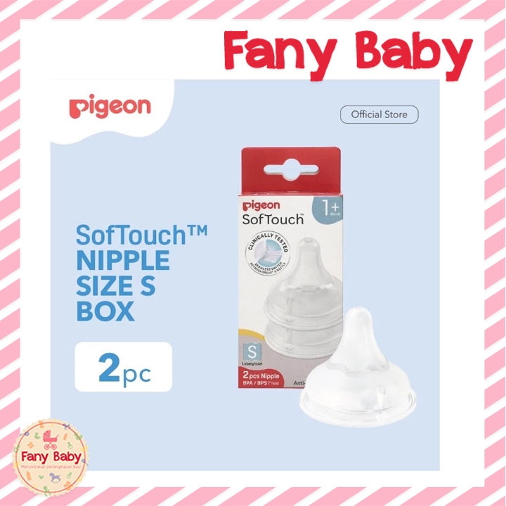 Jual PIGEON SOFT TOUCH PLUS NIPPLE 2 PCS BOX | Shopee Indonesia