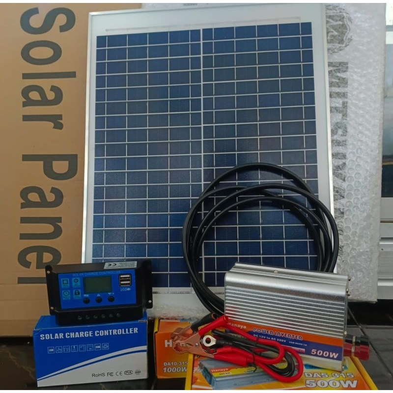 Jual Panel Surya Set 20 WP Inventer 500 Watt | Shopee Indonesia