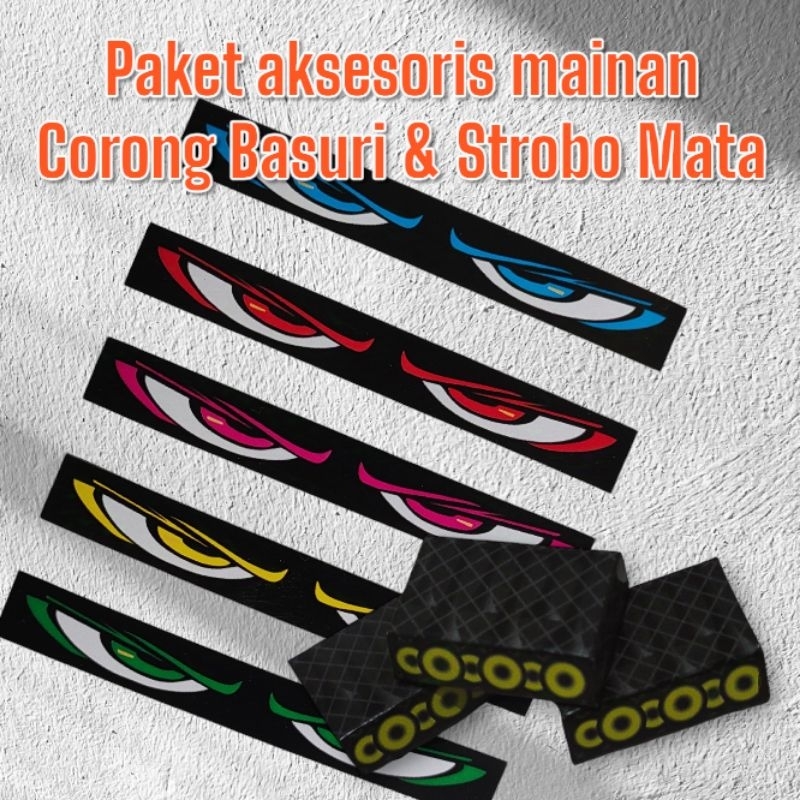 Jual Paket 1 basuri + 5 setrobo mata variasi mobil mainan | Shopee ...