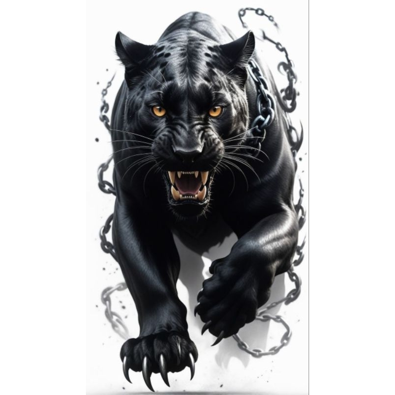 Jual stiker gambar macan kumbang size besar 30x45 cm | Shopee Indonesia