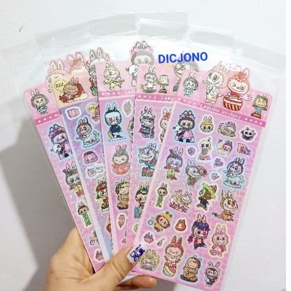 Jual Stiker Hologram Karakter Labubu & Cry Baby | Shopee Indonesia