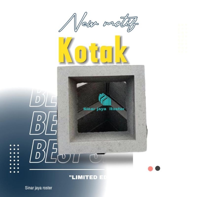 Jual Roster beton motif kotak polos / Roster beton minimalis | Shopee ...
