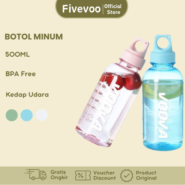 Jual FIVEVOO Botol Minum Sport 500ml /Botol Minum Anak BPA Free/ Botol Minum Plastik Bpa Free ...