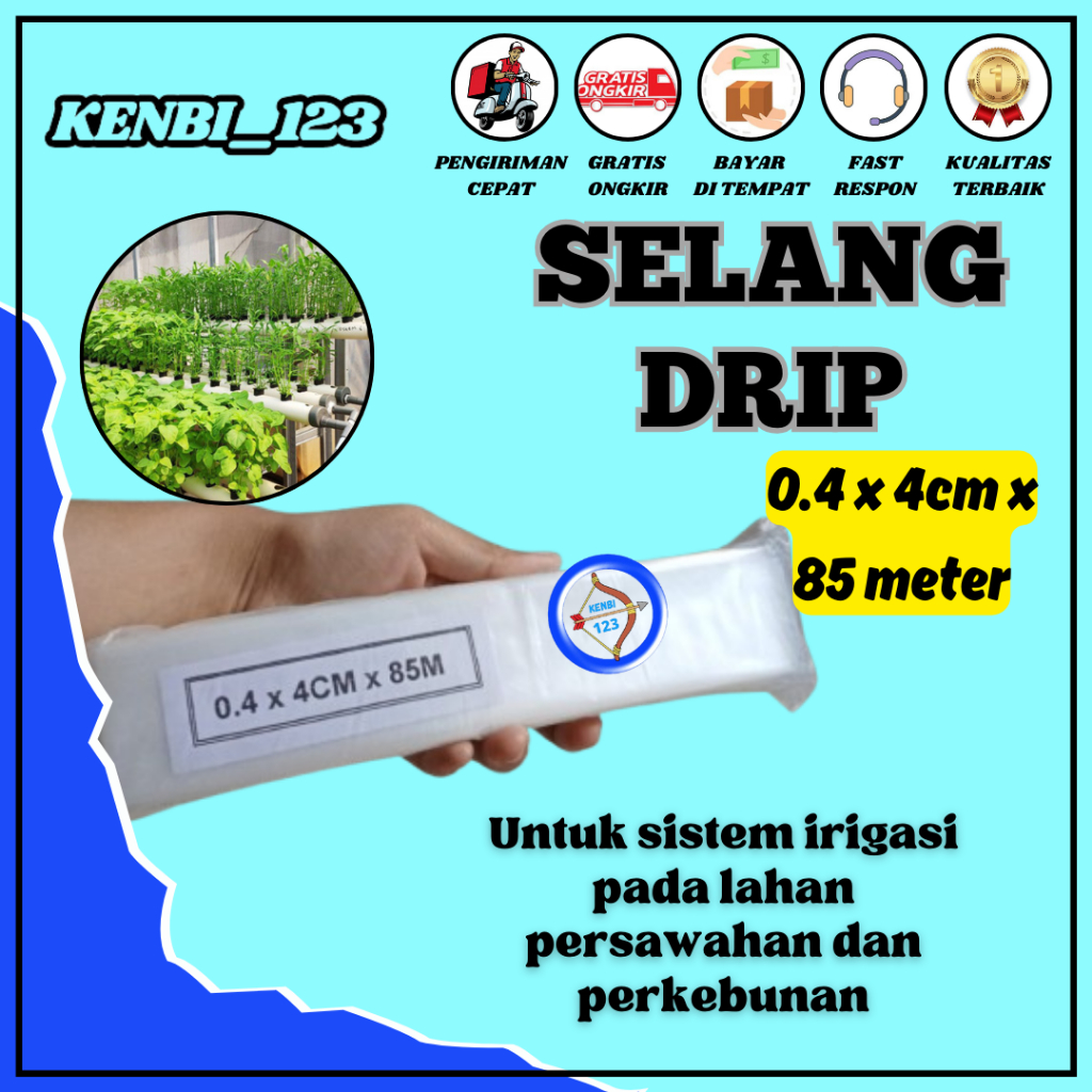 Jual Selang irigasi Selang Drip 4 mikron 4cm 85 meter - Pipa 3/4 inch ...