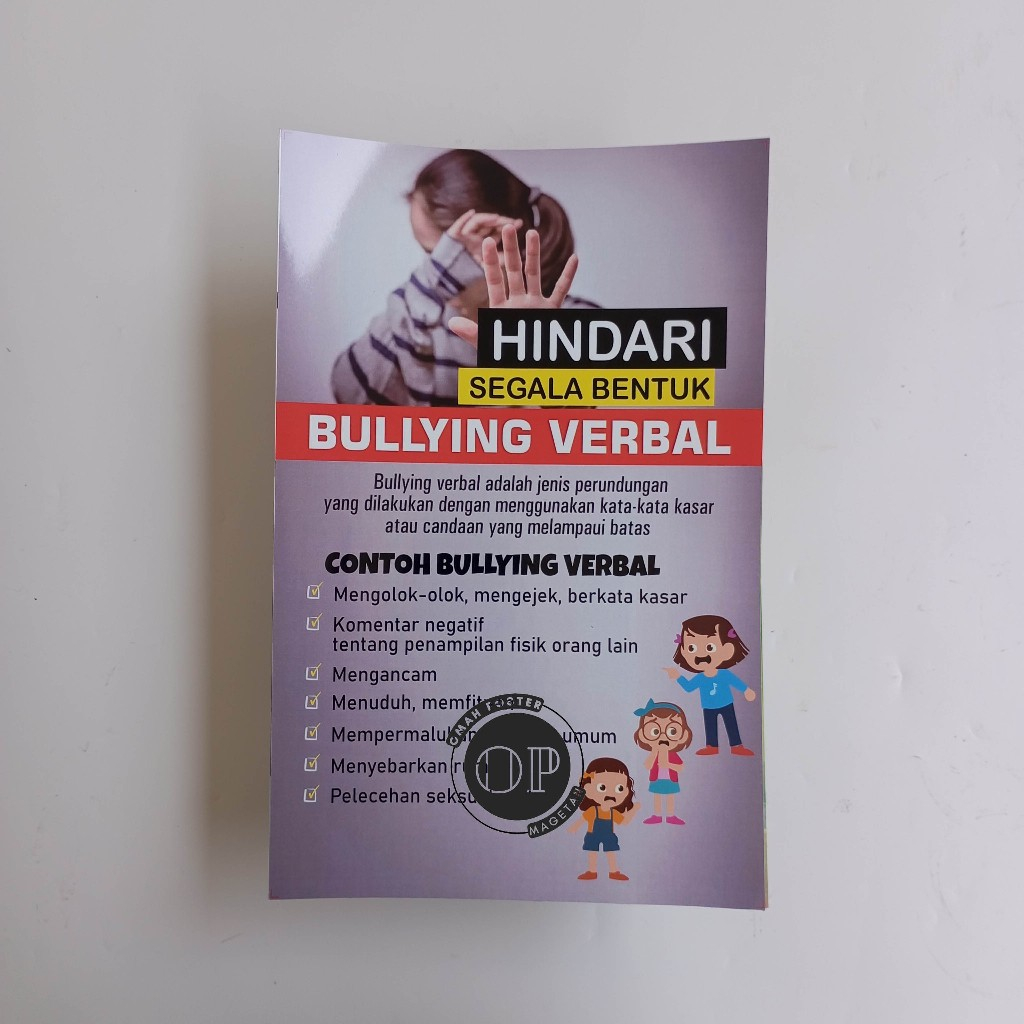 Jual Stiker Hindari Segala Bentuk Bullying Verbal - Stop Perundungan Sekolah | Shopee Indonesia
