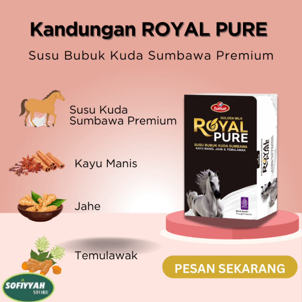 Jual Susu Kuda bubuk Sumbawa Royal Pure Golden Milk == Halal -Kemasan ...