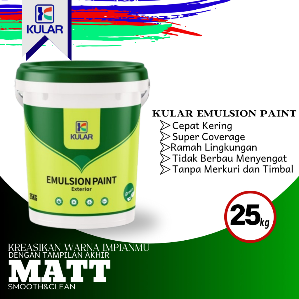 Jual Putih - Kular Paint Cat Tembok Water Based 25Kg Untuk Exterior ...