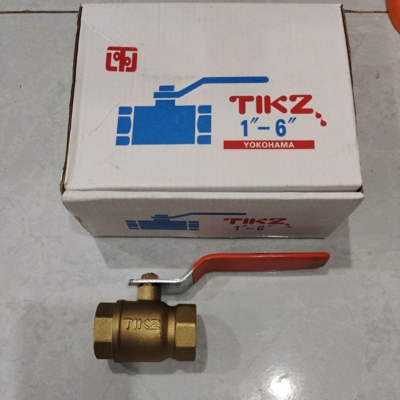Jual TIKZ BALL VALVE 1" KUNINGAN / TIKZ BALL VALVE KUNINGAN 1" | Shopee Indonesia