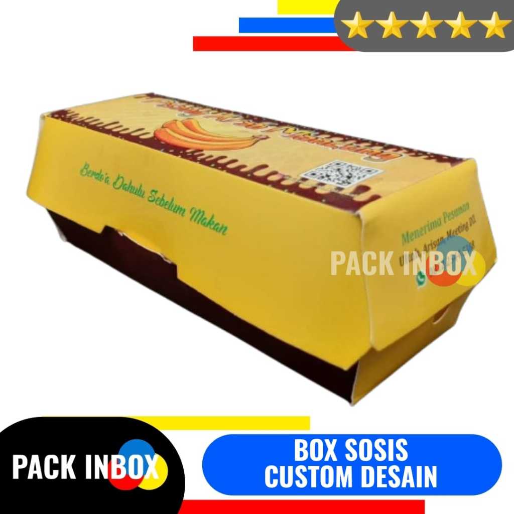 Jual BOX SOSIS CUSTOM DESAIN BOX HOT DOG CUSTOM DESAIN DUS SOSIS KARDUS ...