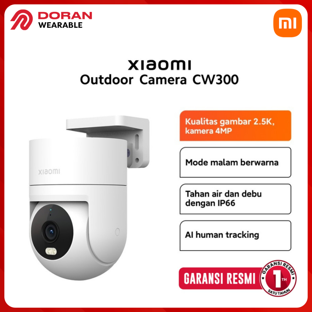 Jual Xiaomi CCTV CW300 Outdoor Camera Resolusi 2.5K AI Human Tracking ...