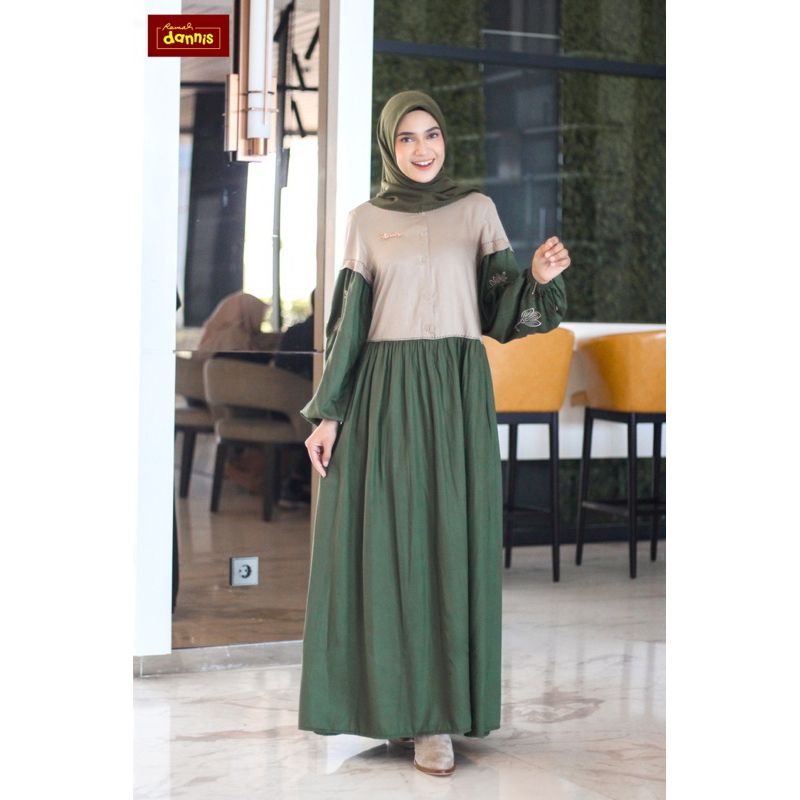 Jual sale 20% / A240816 / XS M / abaya dannis terbaru / rayon / abaya polos / bordir cantik ...
