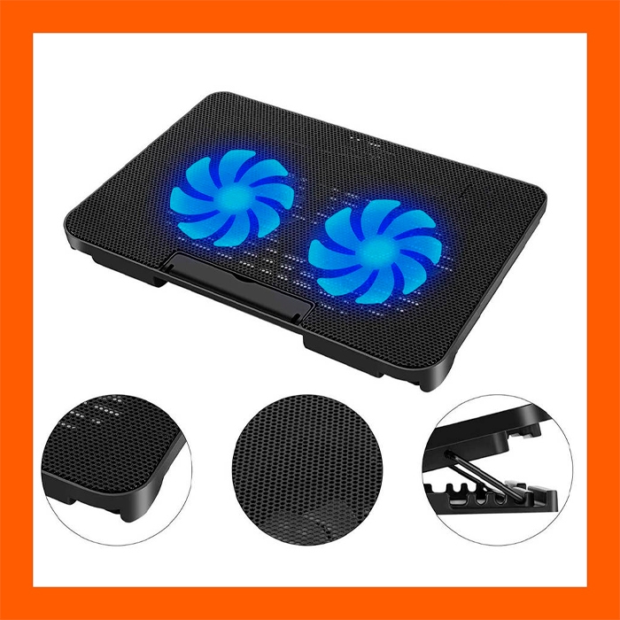 Jual COOLING PAD LAPTOP KIPAS LAPTOP COOLER ADJUSTABLE WITH 2 FAN STAND ...