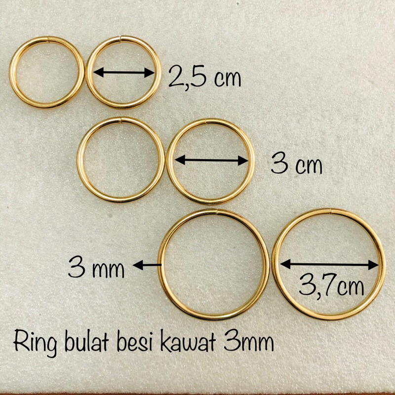 Jual Ring bulat besi per 12 pcs / ring besi bulat emas muda termurah | Shopee Indonesia