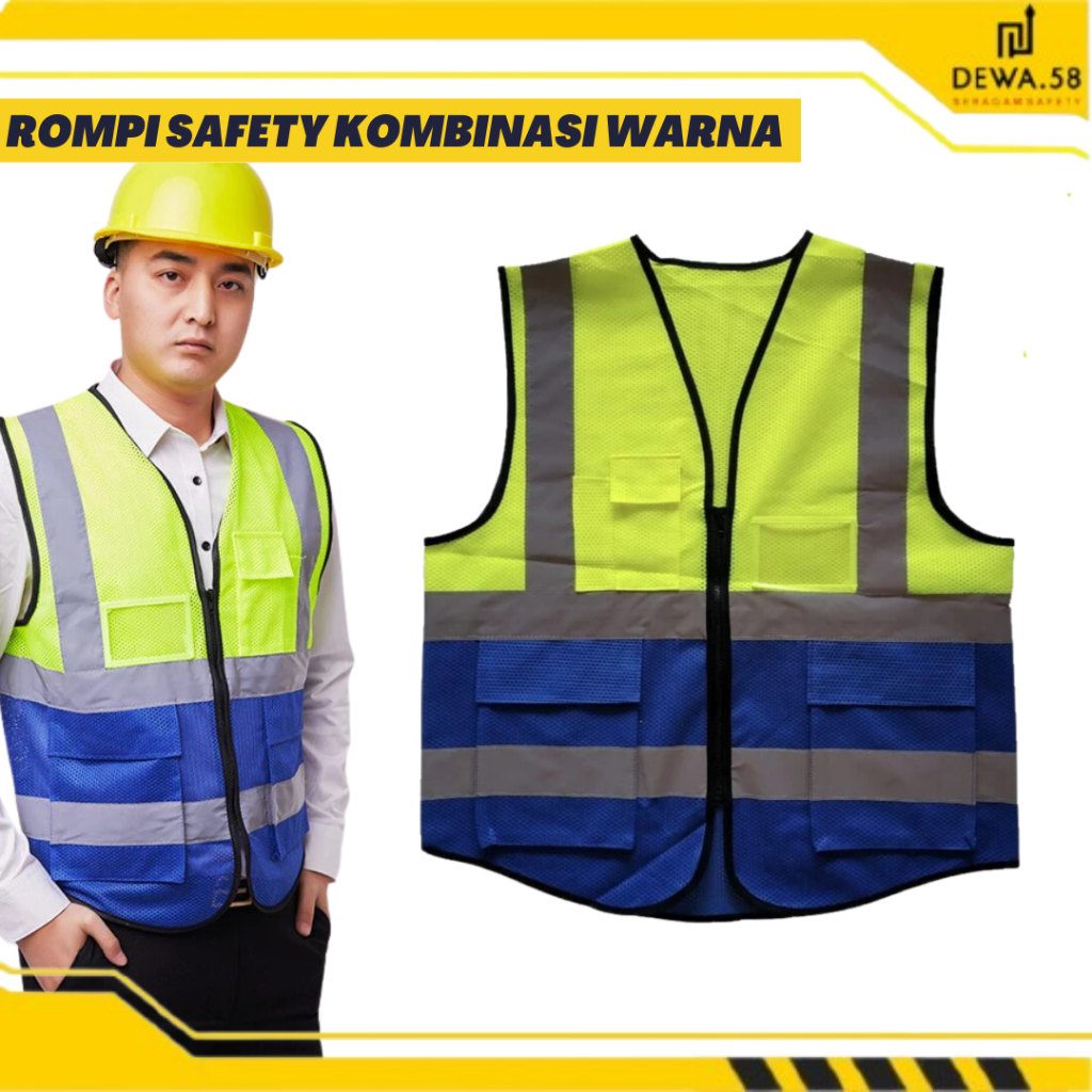 Jual Safety Vest / Rompi Proyek / Rompi Safety 2 Warna | Shopee Indonesia