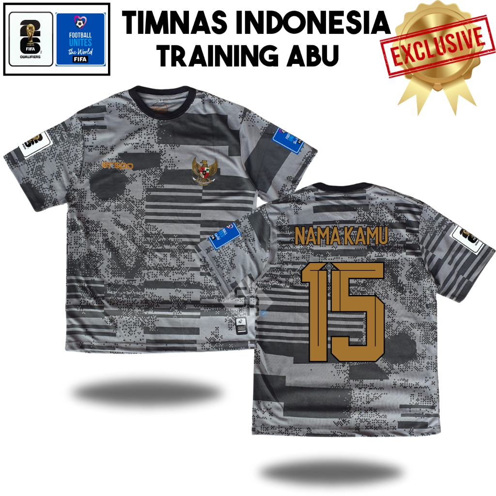 Jual Jersey Timnas Indonesia training 2024 erspo Baju Bola Indo abu ...