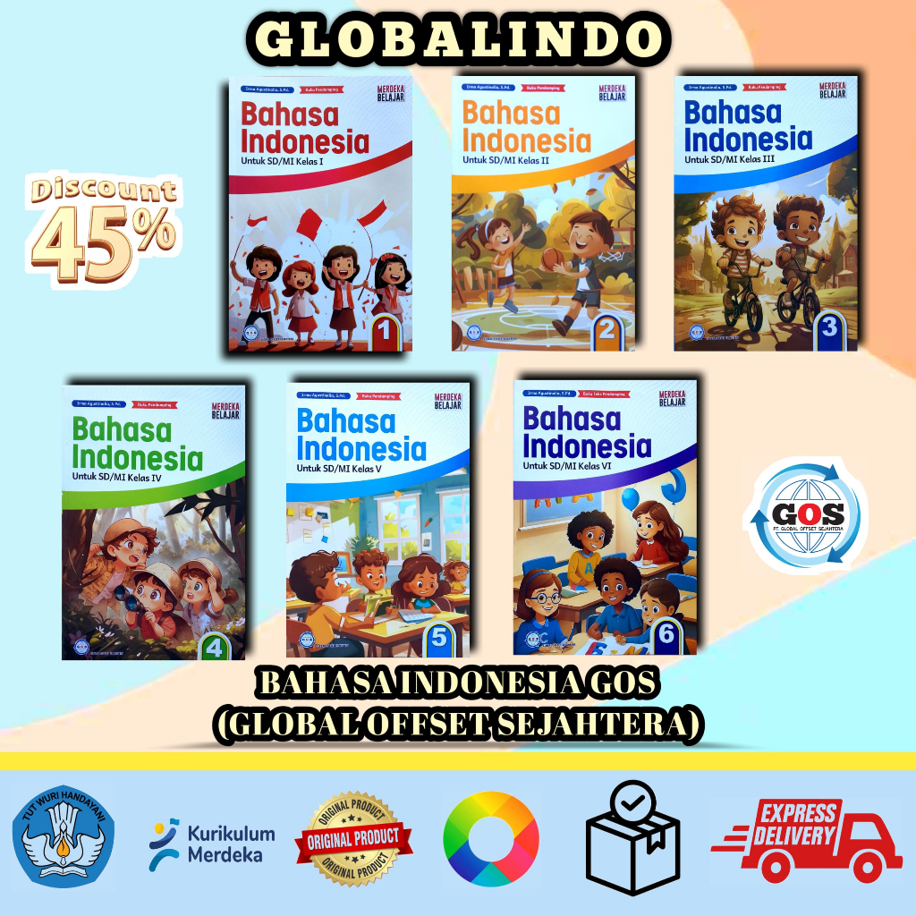 Jual Buku Siswa Pendamping BAHASA INDONESIA GOS - Global Offset Sejahtera Kelas 1,2,3,4,5,6 SD ...