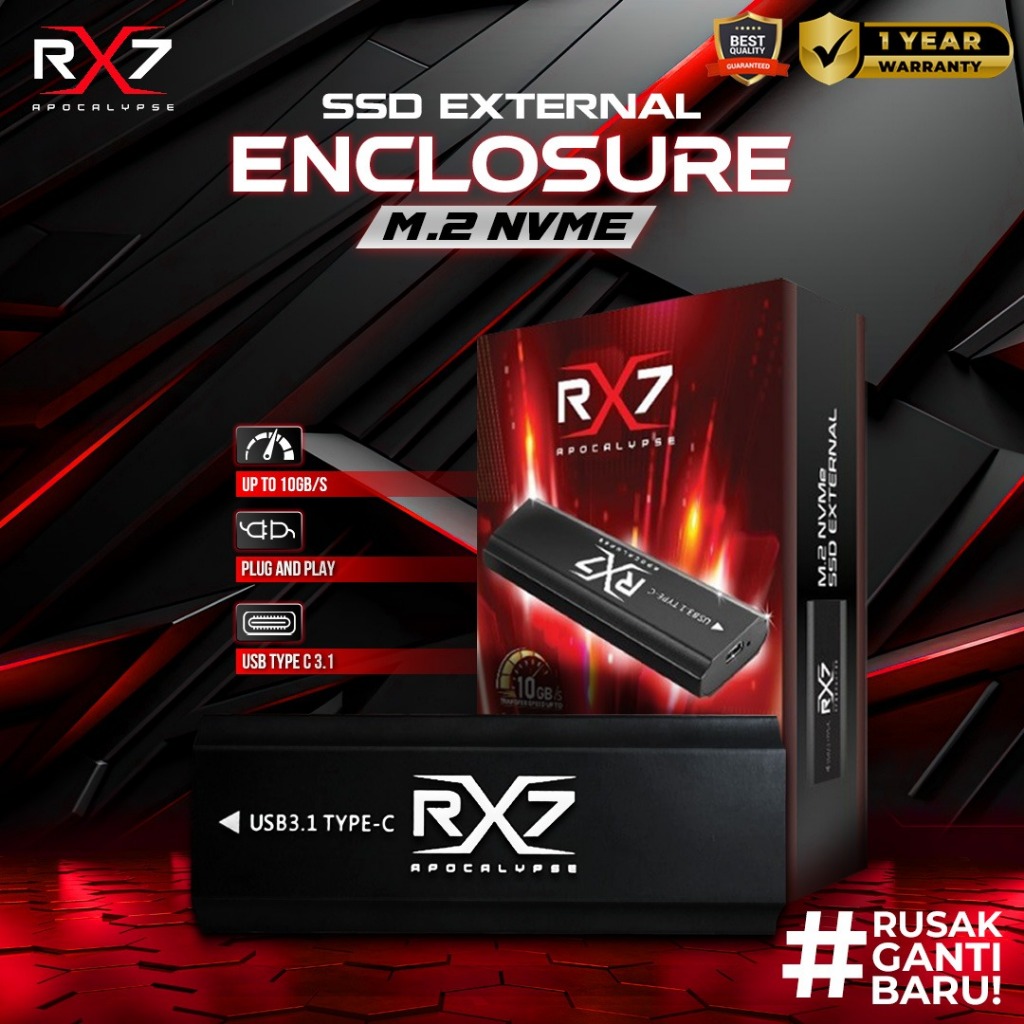 Jual SSD M2 NVME EXTERNAL 2TB RX7 / ENCLOSURE M2 NVME + M2 NVME 2TB RX7 ...