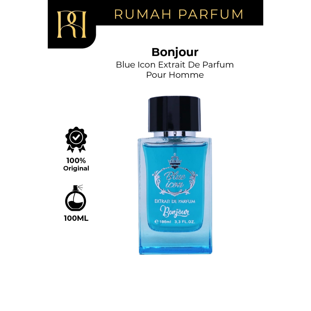 Jual Parfum Pria Bonjour Blue Icon Extrait De Parfum Pour Homme (100 mL ...