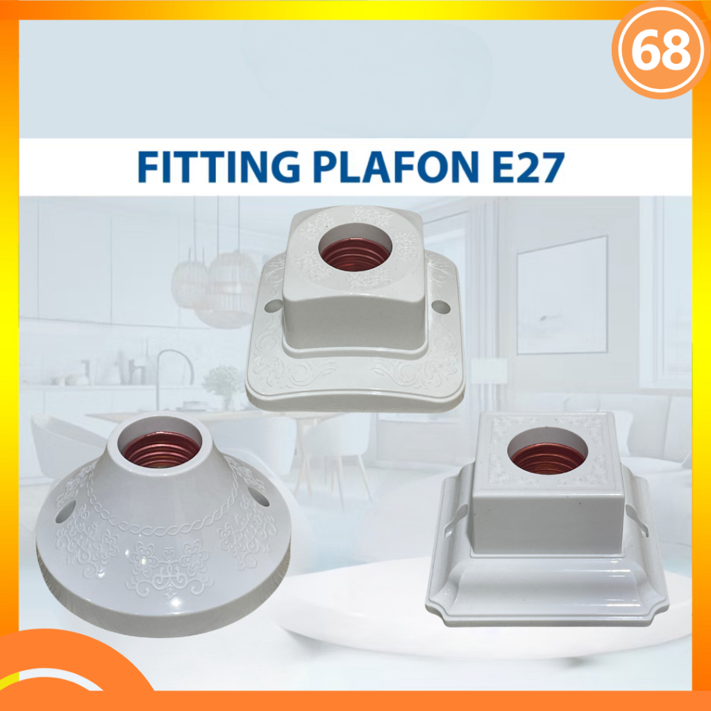 Jual [COD] Fitting Lampu Plafon Hias E27 / Fitting Lampu Plafon Model ...