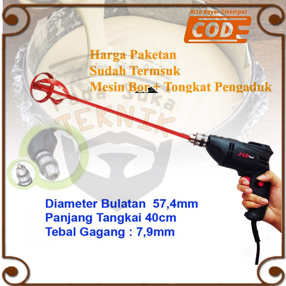 Jual Mesin Bor Listrik Pengaduk Adonan Tangkai Mixer Cat Stik Tongkat ...