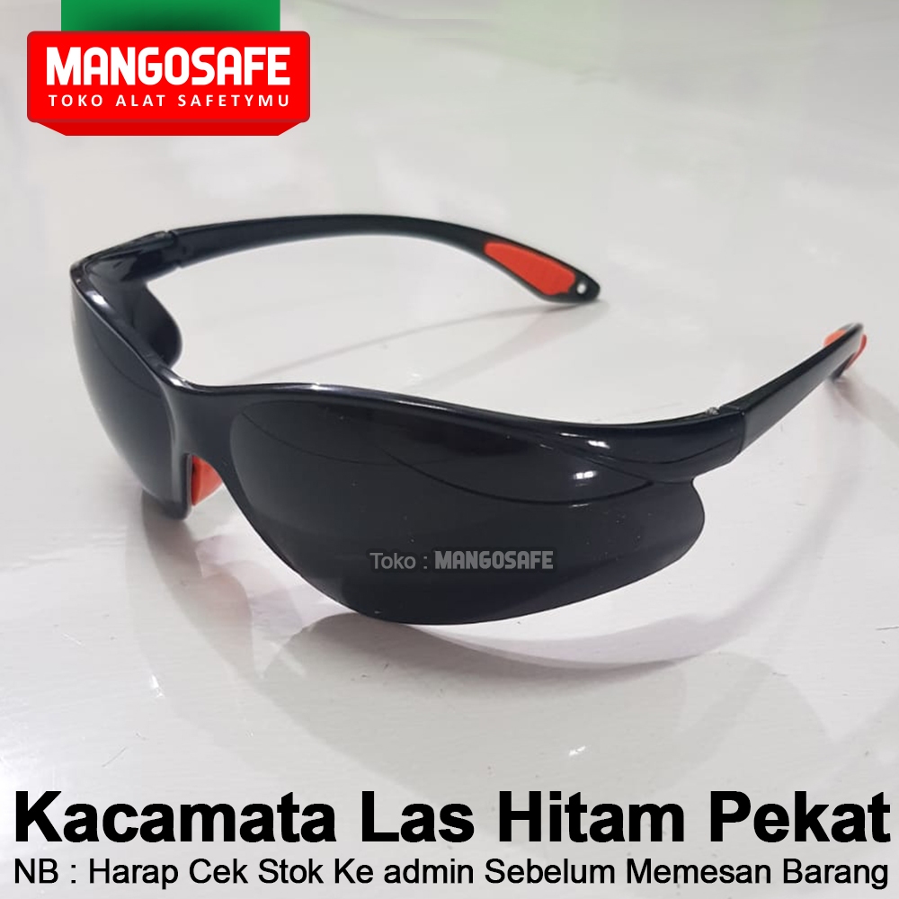 Jual Kaca mata Las Welder Hitam Pekat Murah / Kacamata Welding Safety ...