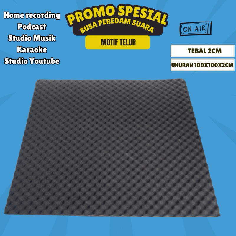 Jual Busa Telur Peredam Suara Ukuran 100x100 Tebal 4cm – Foam Akustik ...