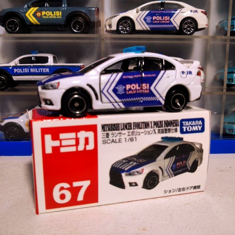 Jual DIECAST TOMICA MITSUBISHI LANCER EVOLUTION X CUSTOM MOBIL POLISI ...
