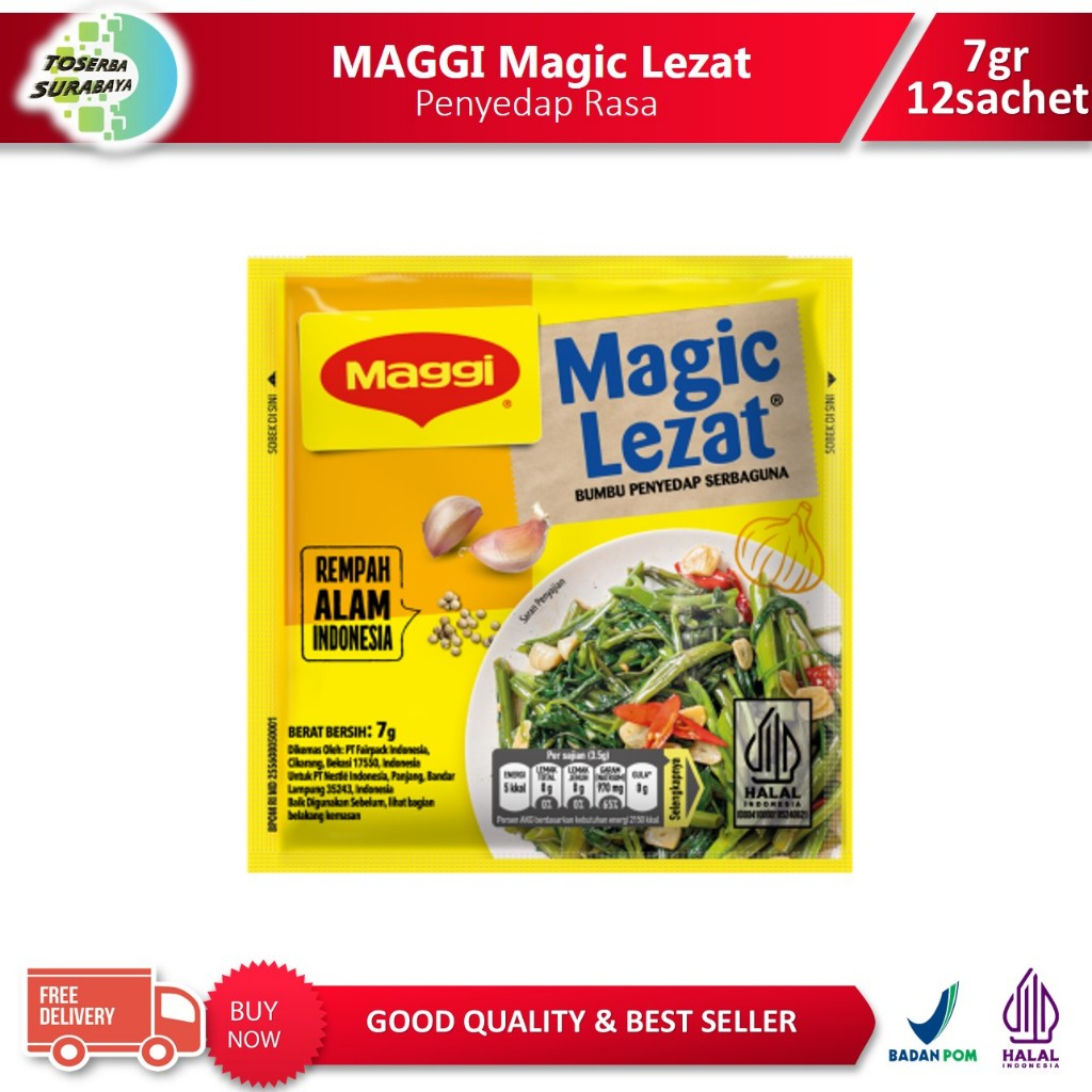 Jual MAGGI Magic Lezat Penyedap Rasa 7gr x 12 sachet (1 Renceng/1 ...