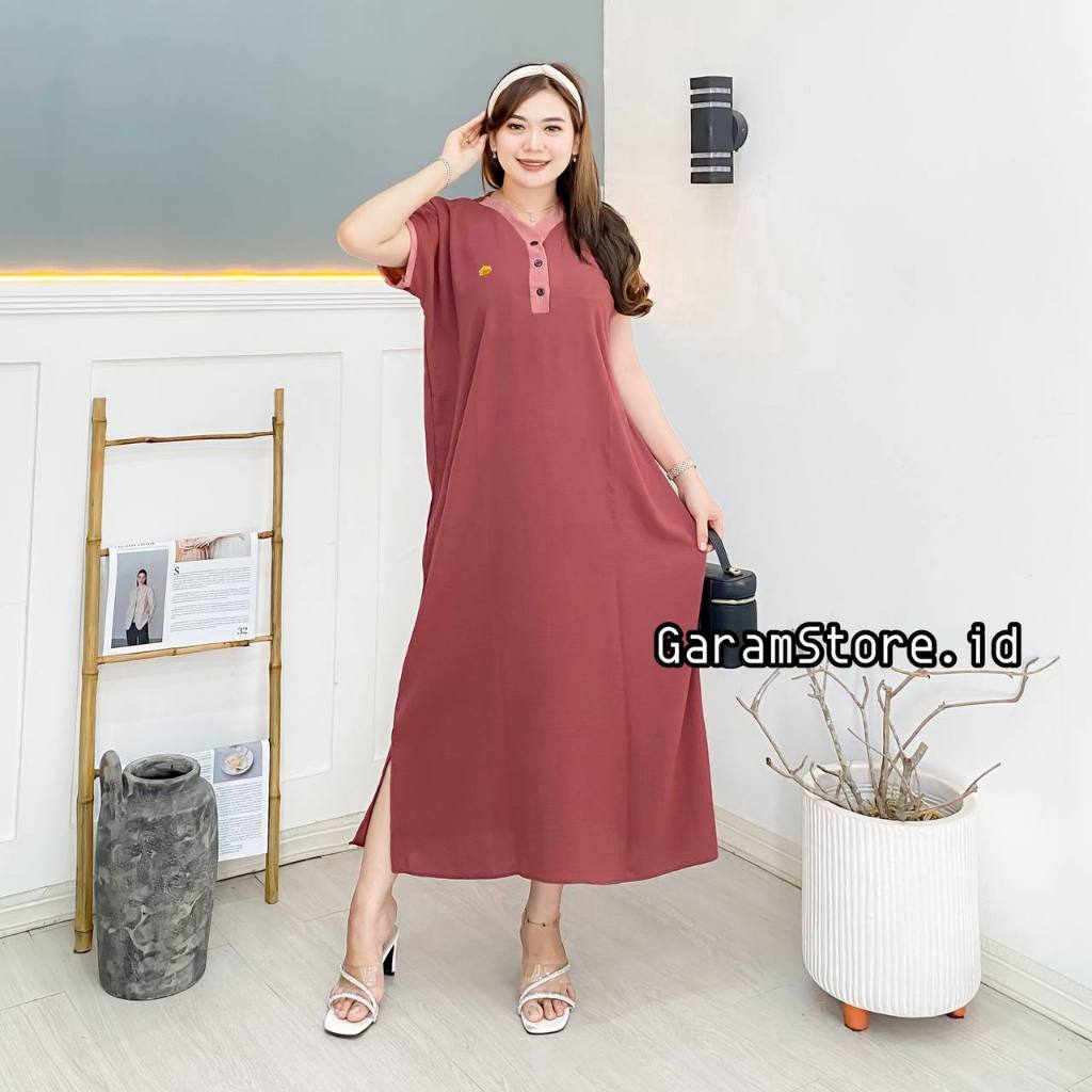 Jual Daster Fomo Dress Wanita Busui Bumil Bahan Crincle Airflow Ld 120 ...