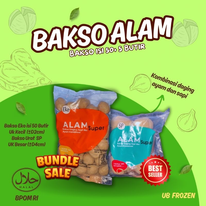 Jual Paket Baso Super isi 50butir + 5butir Urat | Shopee Indonesia