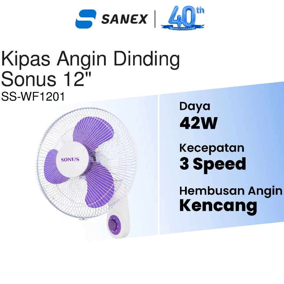 Jual Sanex Kipas Angin Dinding Tembok - 12 inch - Sonus WF1201 - FREE ...