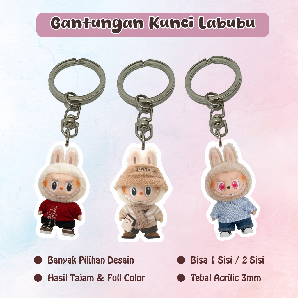 Jual Gantungan Kunci Labubu | Ganci Labubu | Ganci Akrilik | Gantungan ...