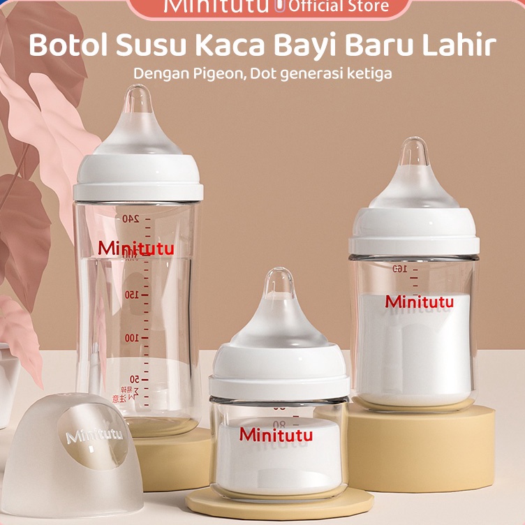 Jual Harga Irit Minitutu Botol Susu Newborn Kaca Busur Lurus Baru Lahir Gaya Yang Sama Botol ...