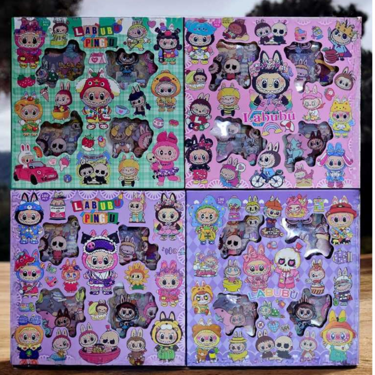 Jual STICKER LABUBU New / Terbaru Lucu viral 1 box isi 96 Decorasi ...