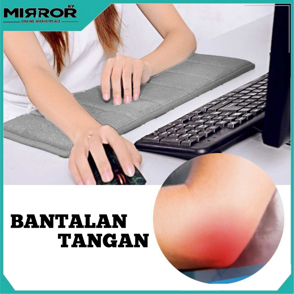 Jual Bantalan Pergelangan Tangan Ergonomic Soft Keyboard Pad | Shopee ...