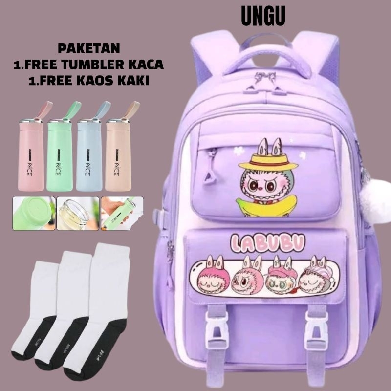 Jual Labubu Tas Ransel Sekolah Anak Perempuan Backpack Sekolah Sma Smp Sd Korean Style Labubu ...