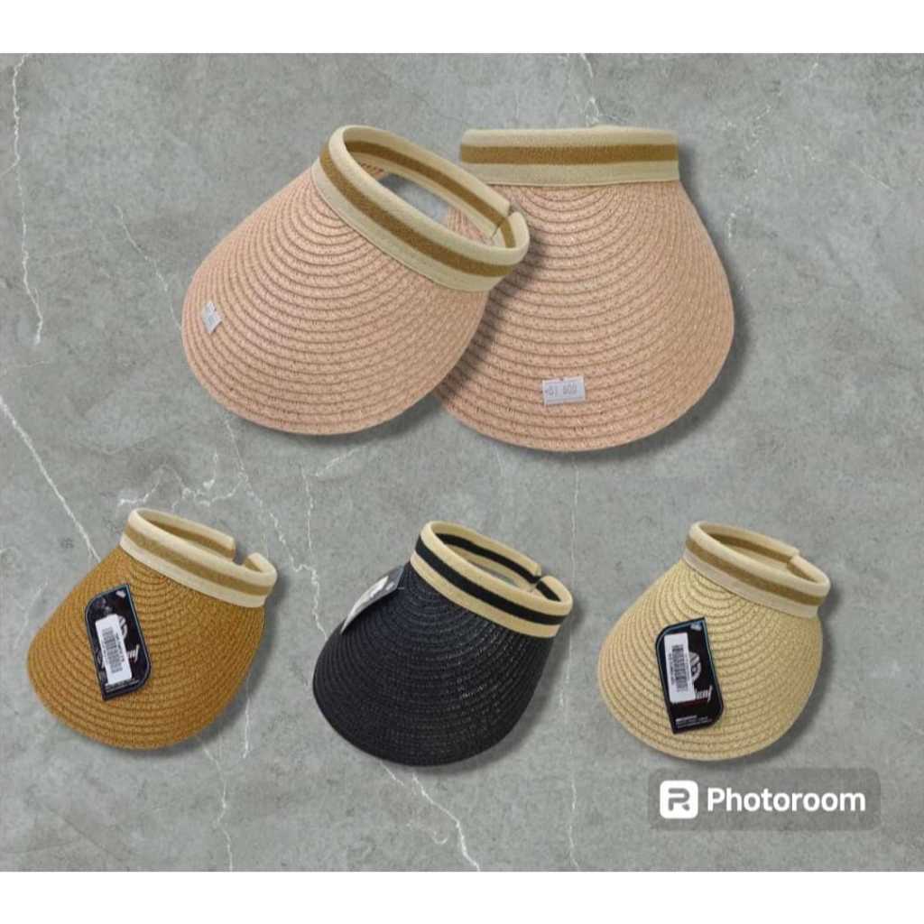 Jual Topi Caddy Golf Pelindung Sinar UV Bahan Straw Motif Polos ...