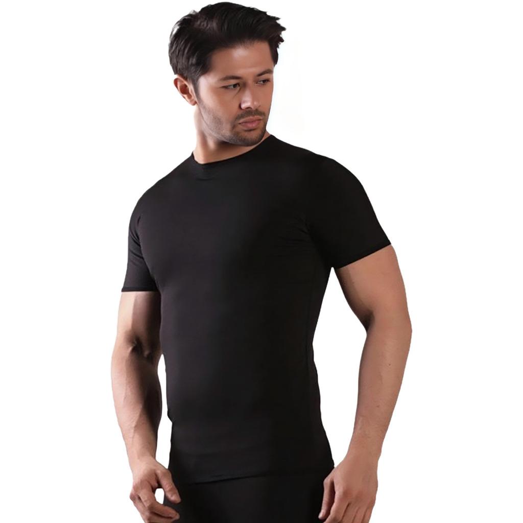 Jual Manset Baju Baselayer Lengan Pendek Polos Atasan Olahraga Gym ...