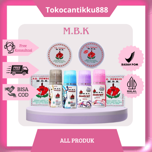 Jual MBK M B K Deodorant Roll On dan Box/Penghilang Bau Badan | Shopee Indonesia