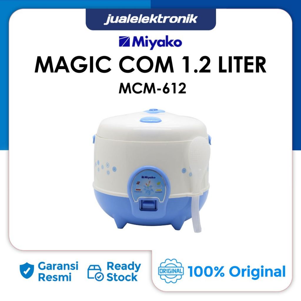Jual Miyako Magic Com 1.2 Liter - MCM612 MCM-612 Rice Cooker 3 in 1 ...