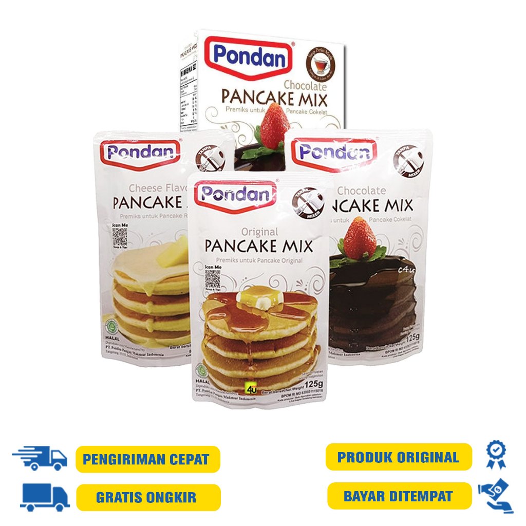 Jual Pondan Pancake Mix 250 | 125 GR - Chocolate | Original | Keju ...
