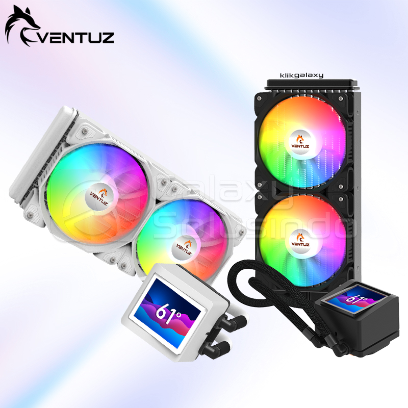 Jual VENTUZ PLAY 240 ARGB Liquid Cooler - 240mm White Black | Shopee ...