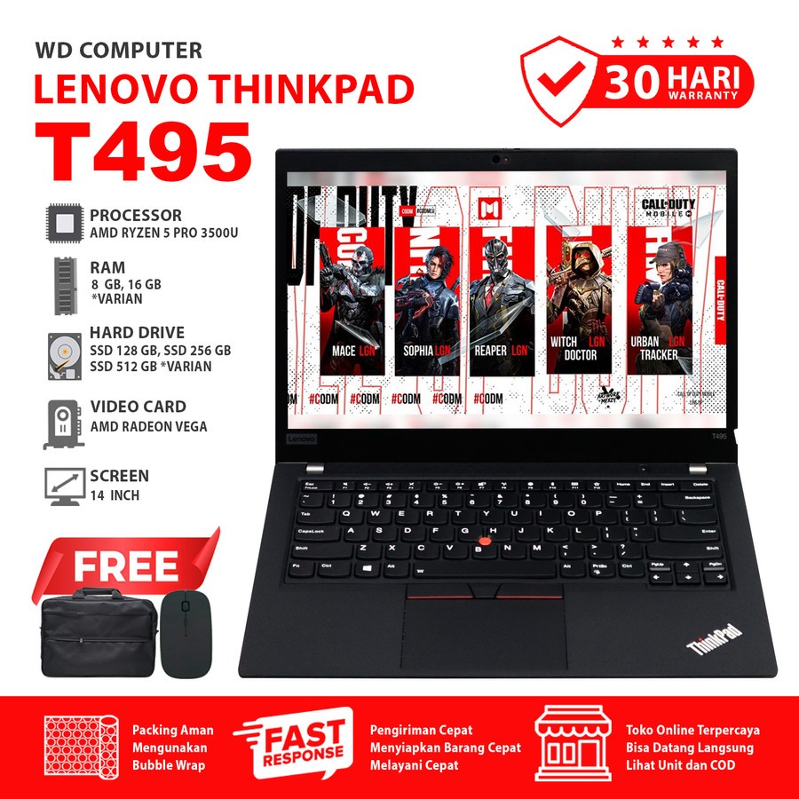 Jual Lenovo Thinkpad T495 AMD Ryzen 5 Pro 3500U I Ram 16 Gb Ssd 1 TB ...