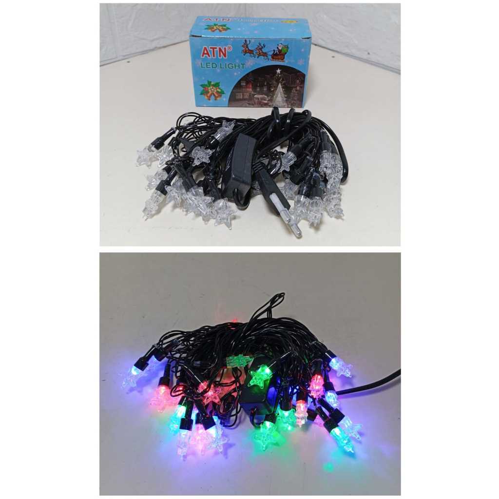 Jual LAMPU NATAL / LAMPU HIAS ATN 28 LED 5 METER BINTANG LN-B16 ...