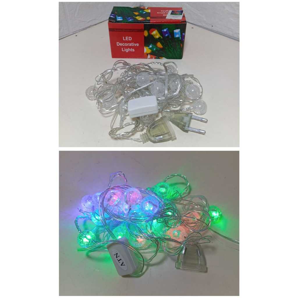 Jual LAMPU NATAL / LAMPU HIAS ATN 20 LED 4 METER BOLA LN-W111 | Shopee ...
