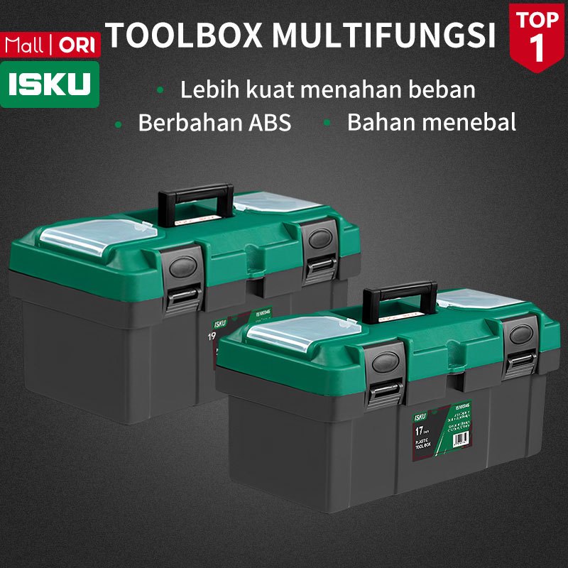 Jual ISKU Tool Box Besar 17/19 Inch Bahan PP Toolbox Kotak Peralatan ...