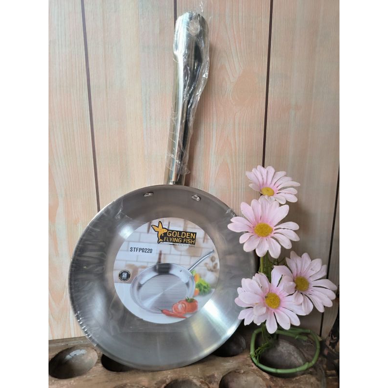 Jual Fry Pan Stainless Harden Steel Golden Flying Fish - Wajan Anti Lengket - ukuran 20cm, 22cm ...